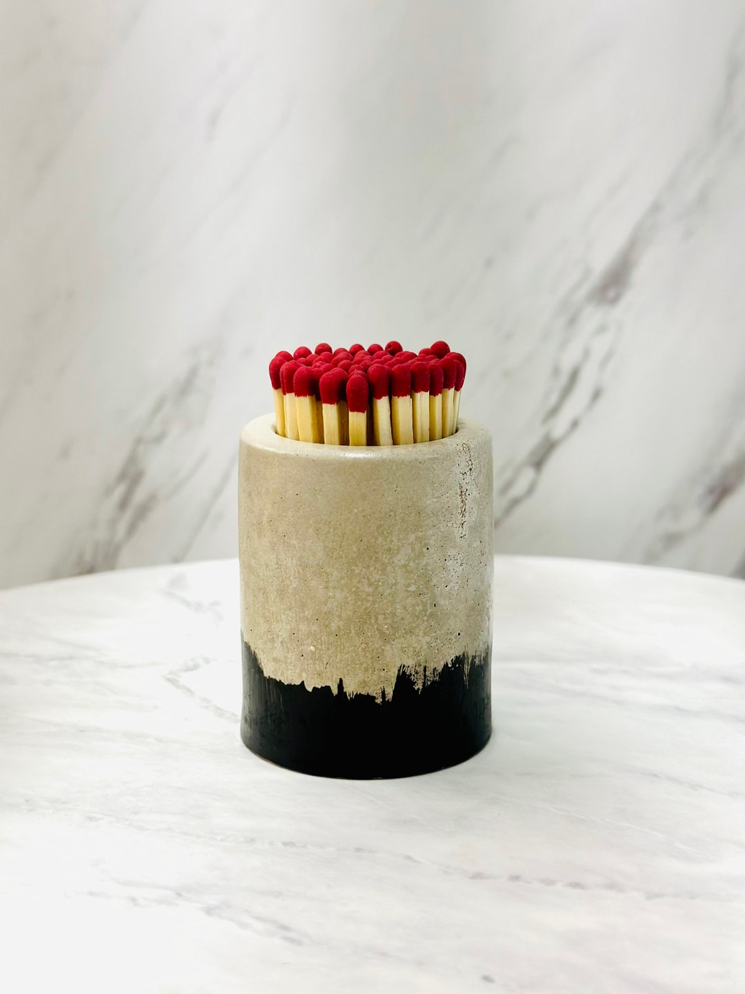Hand Painted Concrete Matchstick Holder and Striker| One Holder ...