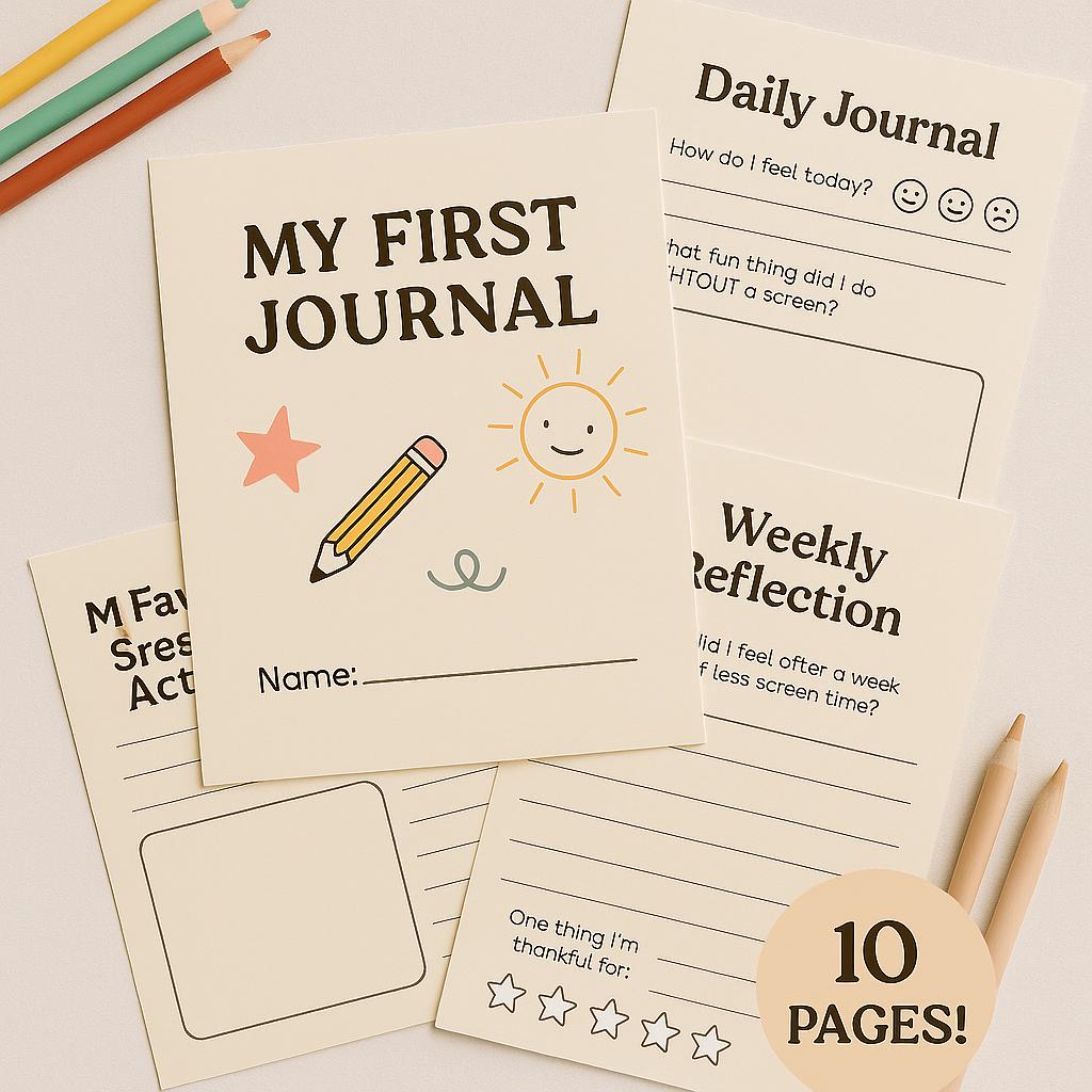 My First Kids Journal | Printable Screen-free Journal for Children ...