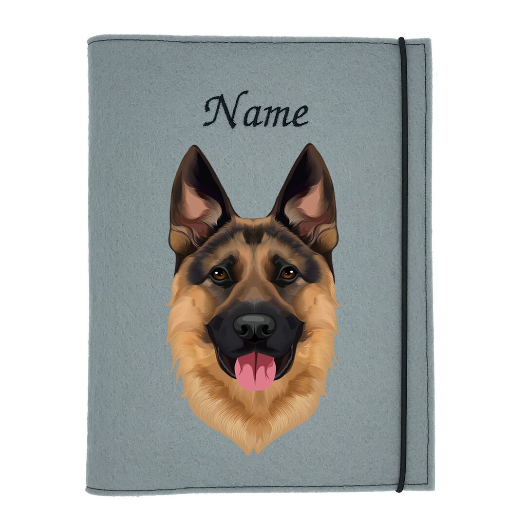 Document Cover Dog German Shepherd, Personalized Document Folder for ...