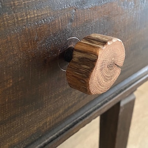 Rustic Oak Knob: Handmade Natural Wood Cabinet Handle - Etsy
