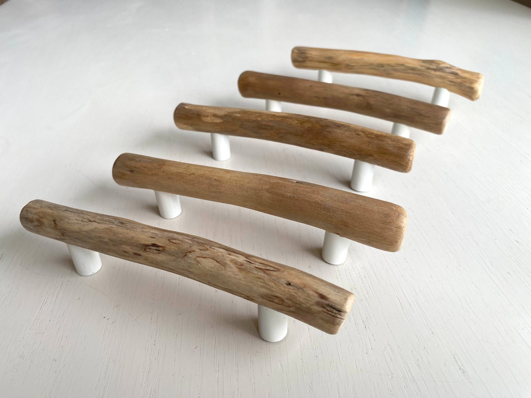 Wood Pulls, Driftwood Handles, Drawer Knobs, Wooden Cupboard Hardware ...