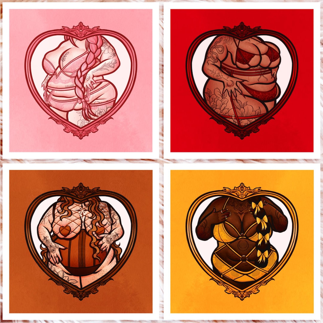 Fat Babes II Prints - Fat Art - Fat Positive Art - Plus Size Art - Etsy