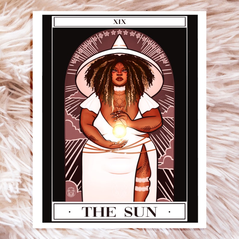 Moon & Sun Witches Tarot Prints - Halloween Art - Fat Art - Body ...