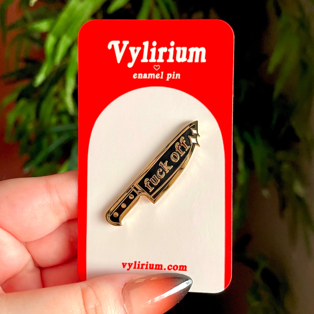 F off Enamel Pin - Eff off Pin - Rude Pin - Knife Enamel Pin - Etsy