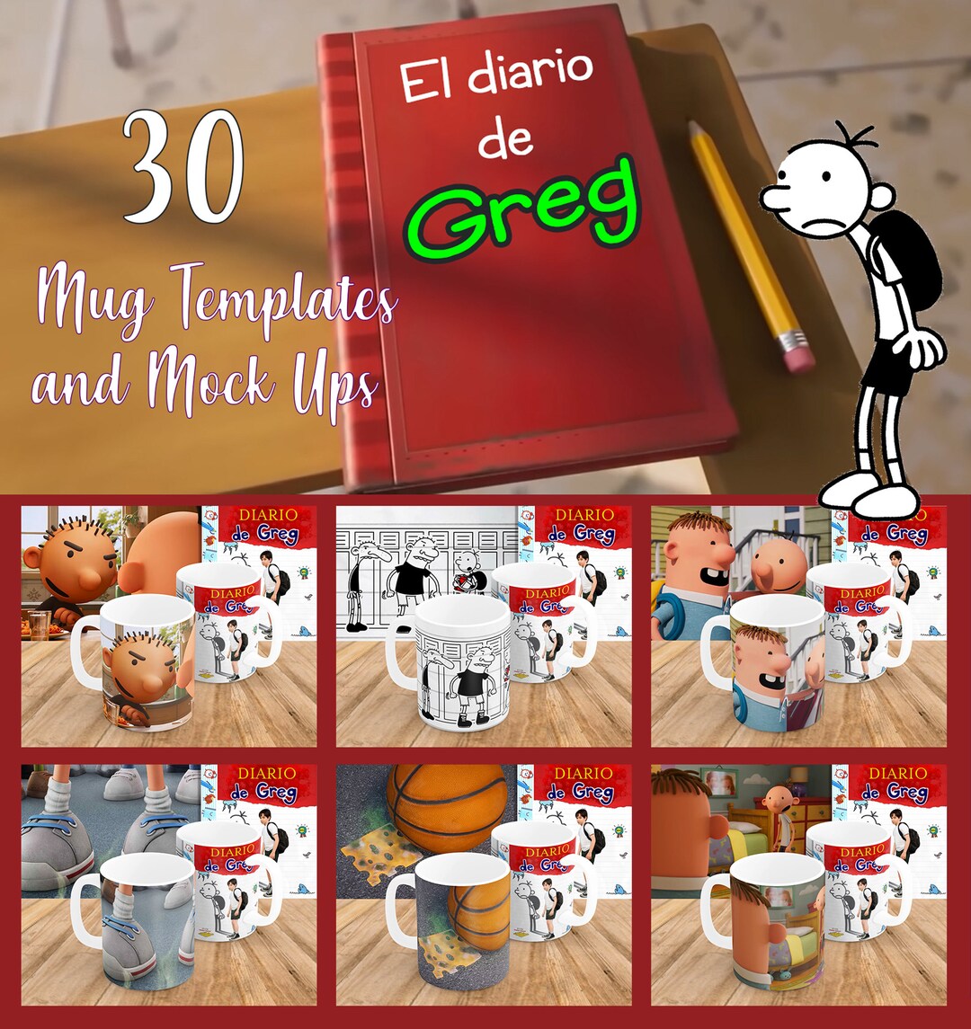 El DIARIO De GREG Mug Templates Spanish Edition30 Templates - Etsy