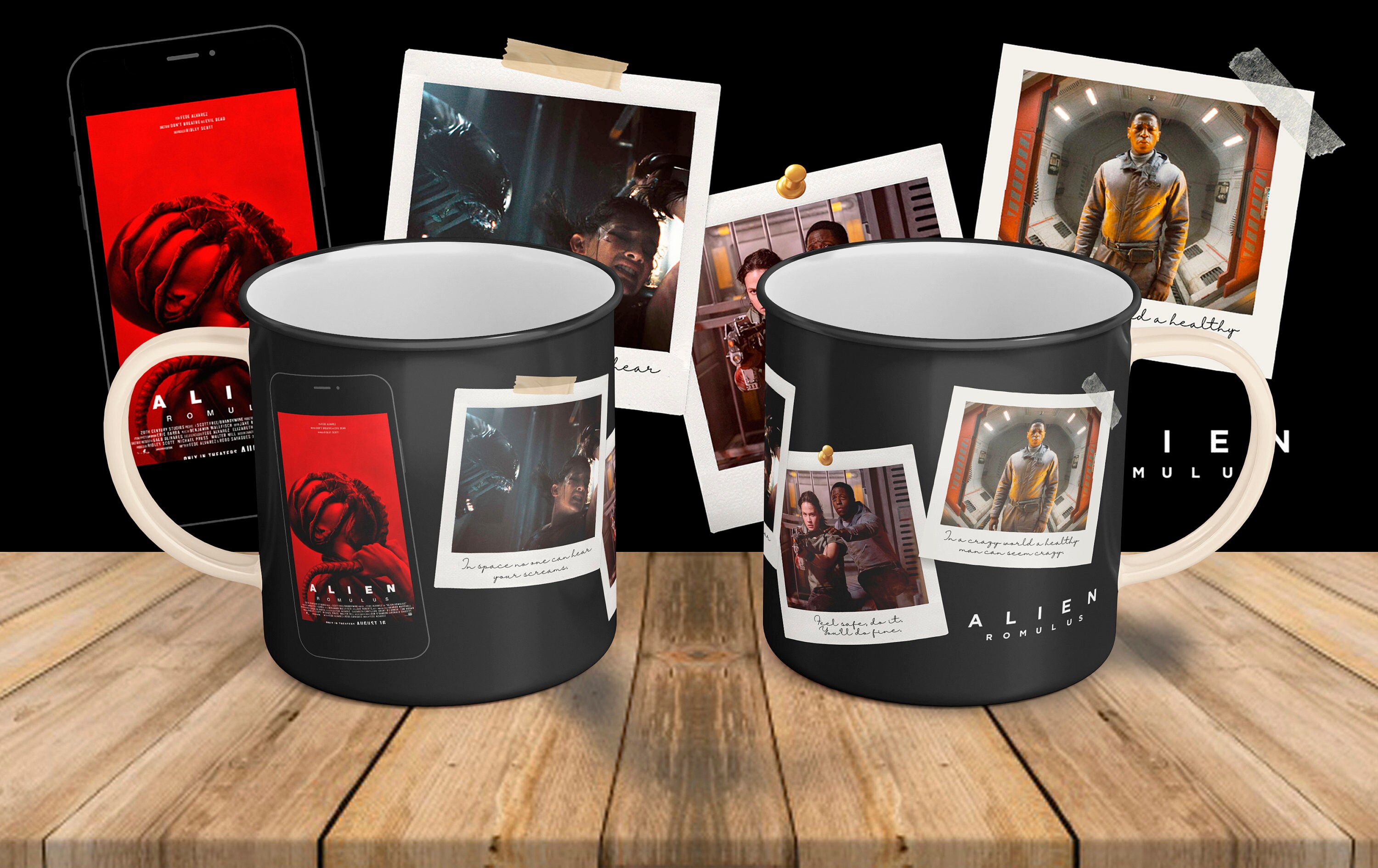 ALIEN ROMULUS MOVIE 2024 2 Mug Template Size 11 & 15 Oz Coffe Mug ...