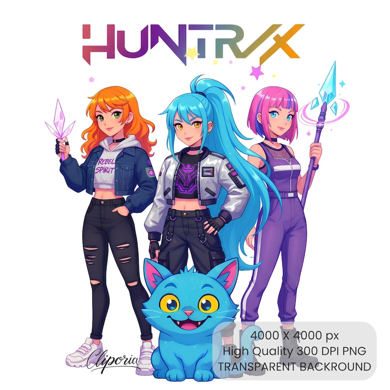 Kpop Huntrix PNG, Demon Hunters PNG, Huntrix Merch, Saja Girls PNG ...