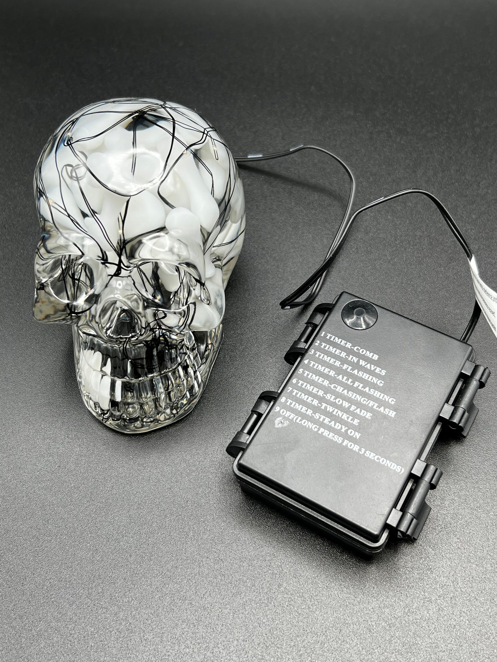 Skull With Lights and Glow in the Dark Bones Resin Skull With - Etsy