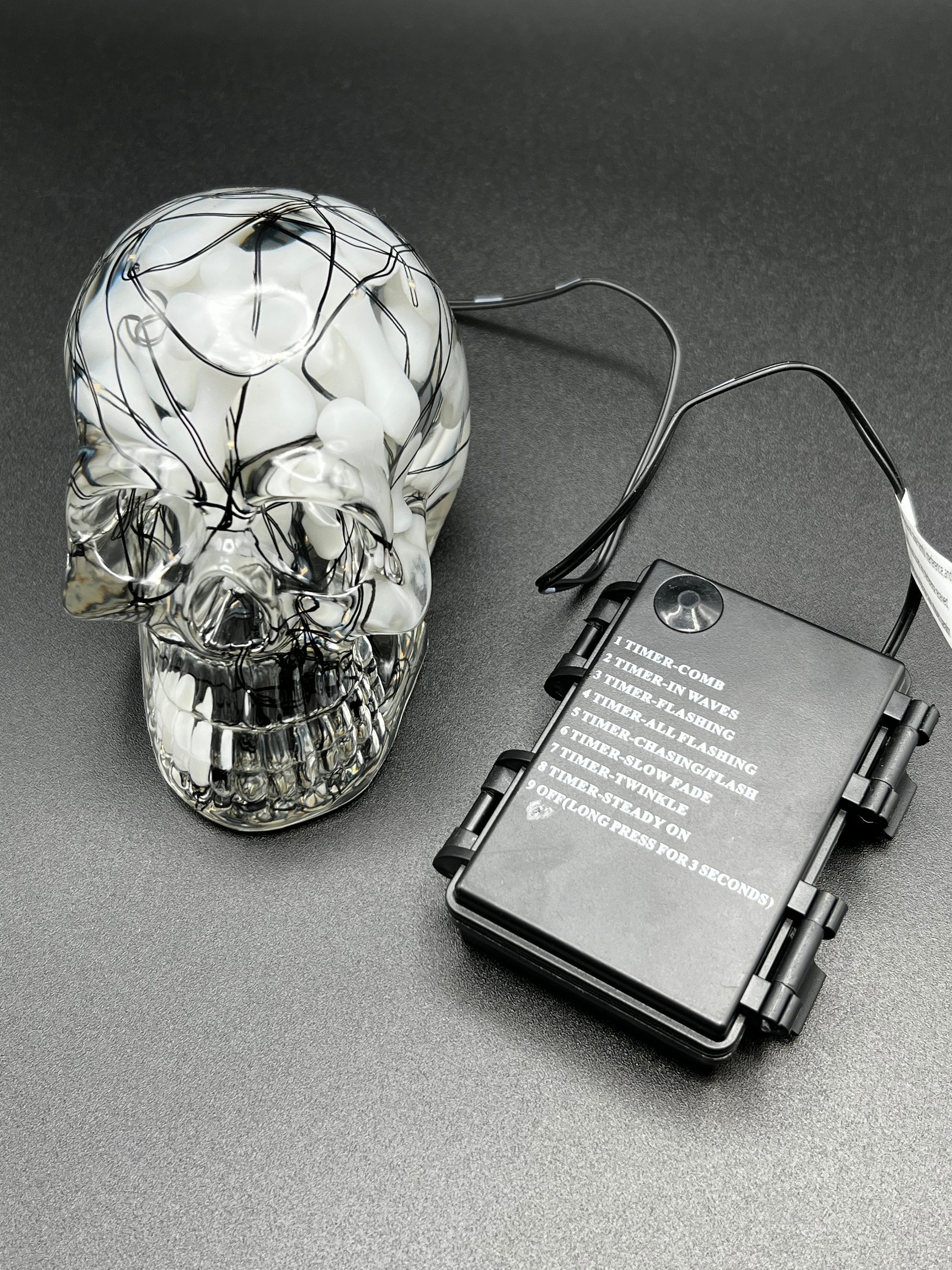 Skull With Lights and Glow in the Dark Bones Resin Skull With - Etsy