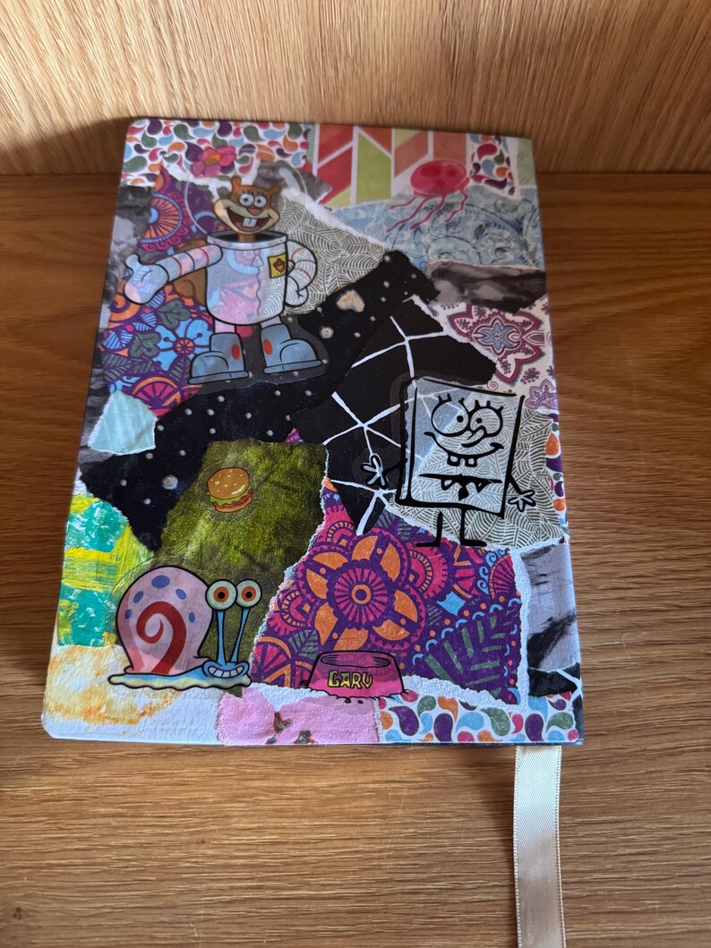 Spongebob Themed Collage Lined Journal Notebook - Etsy