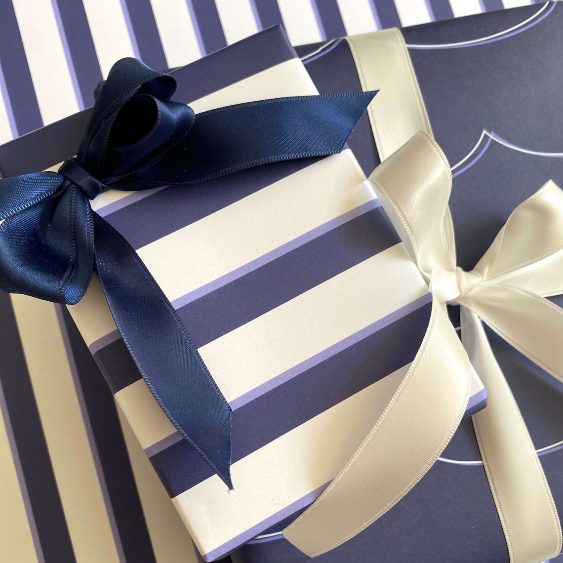 Wave Wrapping Paper Sheets Double-sided Gift Wrap Three - Etsy