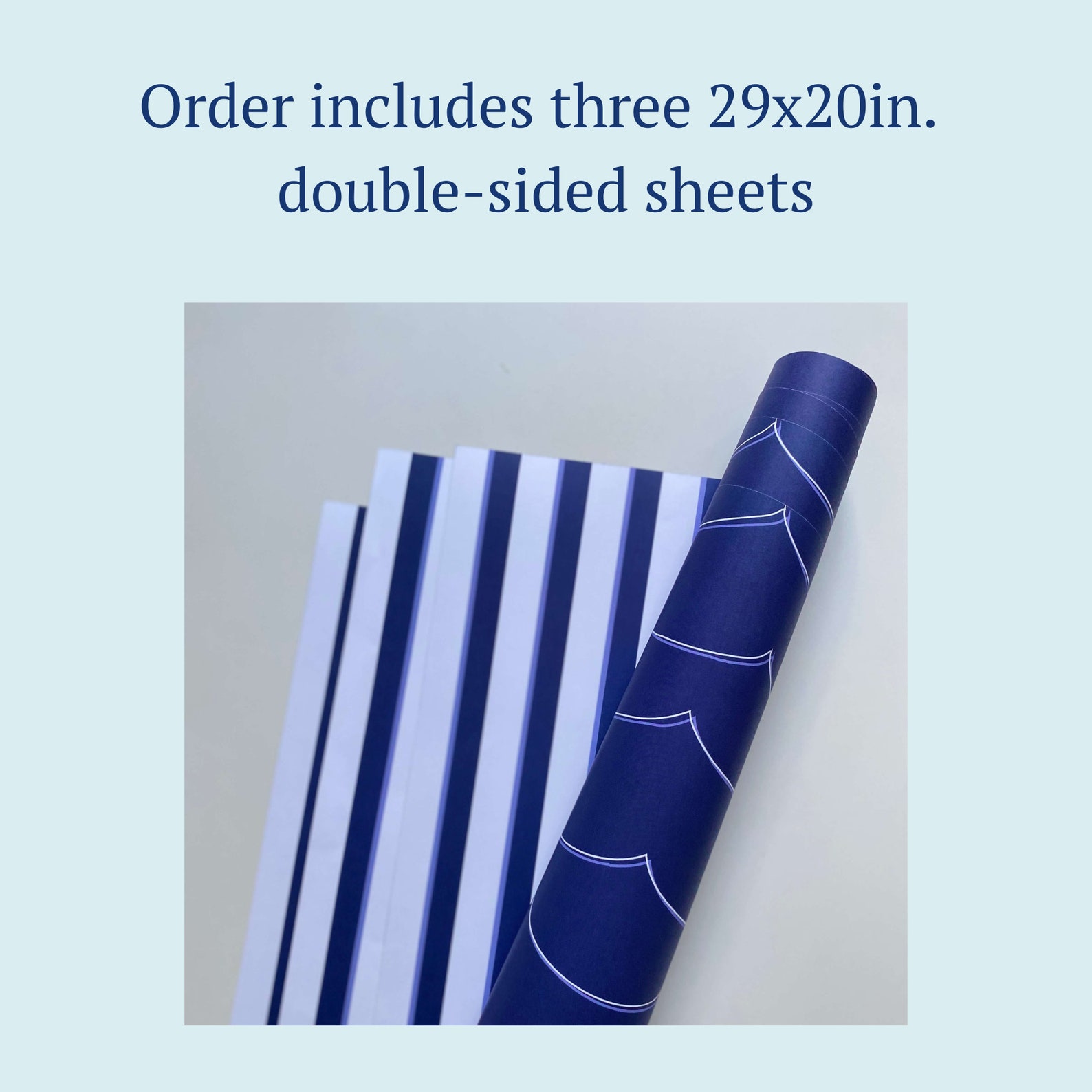 Wave Wrapping Paper Sheets Double-sided Gift Wrap Three - Etsy