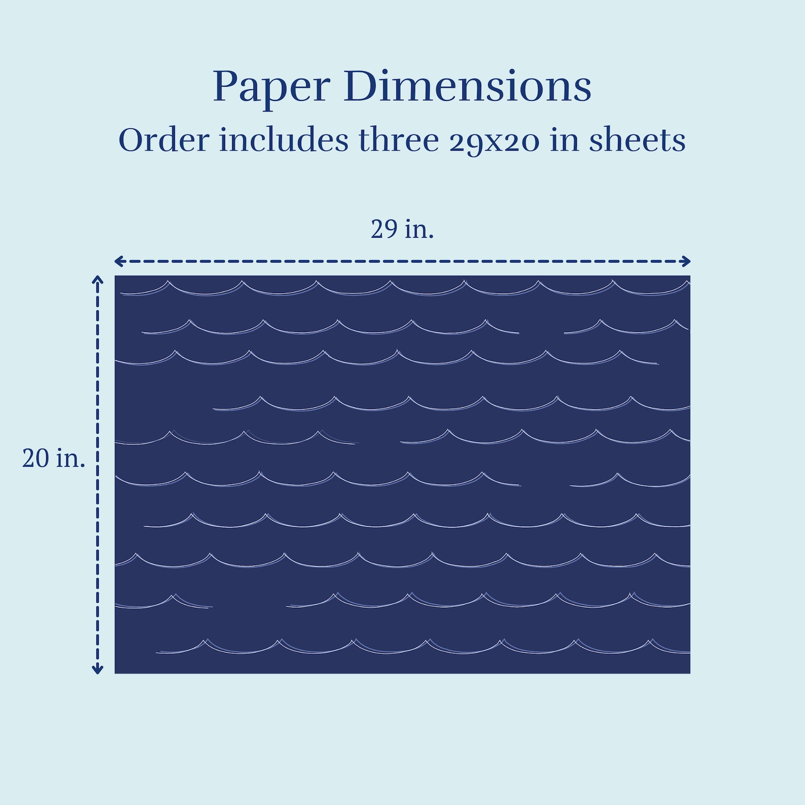 Wave Wrapping Paper Sheets Double-sided Gift Wrap Three | Etsy