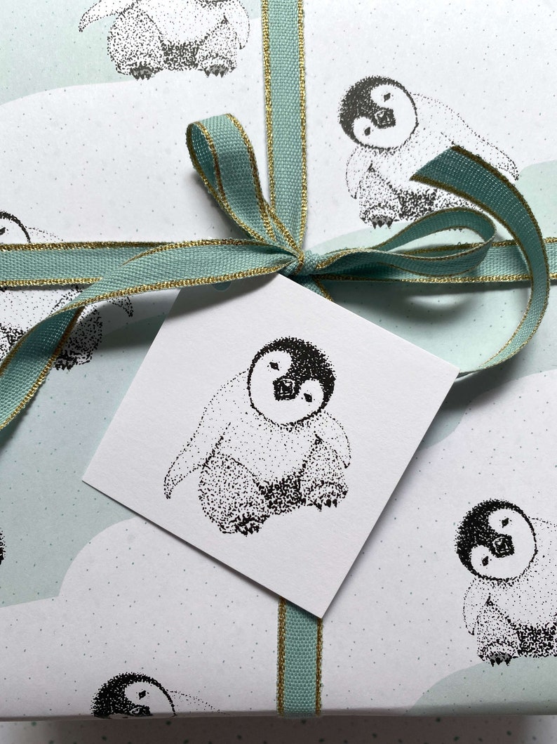 Baby Penguin Wrapping Paper Sheets Double-sided Gift Wrap - Etsy