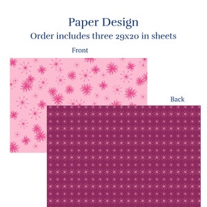 Pink Snowflake Wrapping Paper Sheets, Double-sided Gift Wrap, 29x20in ...