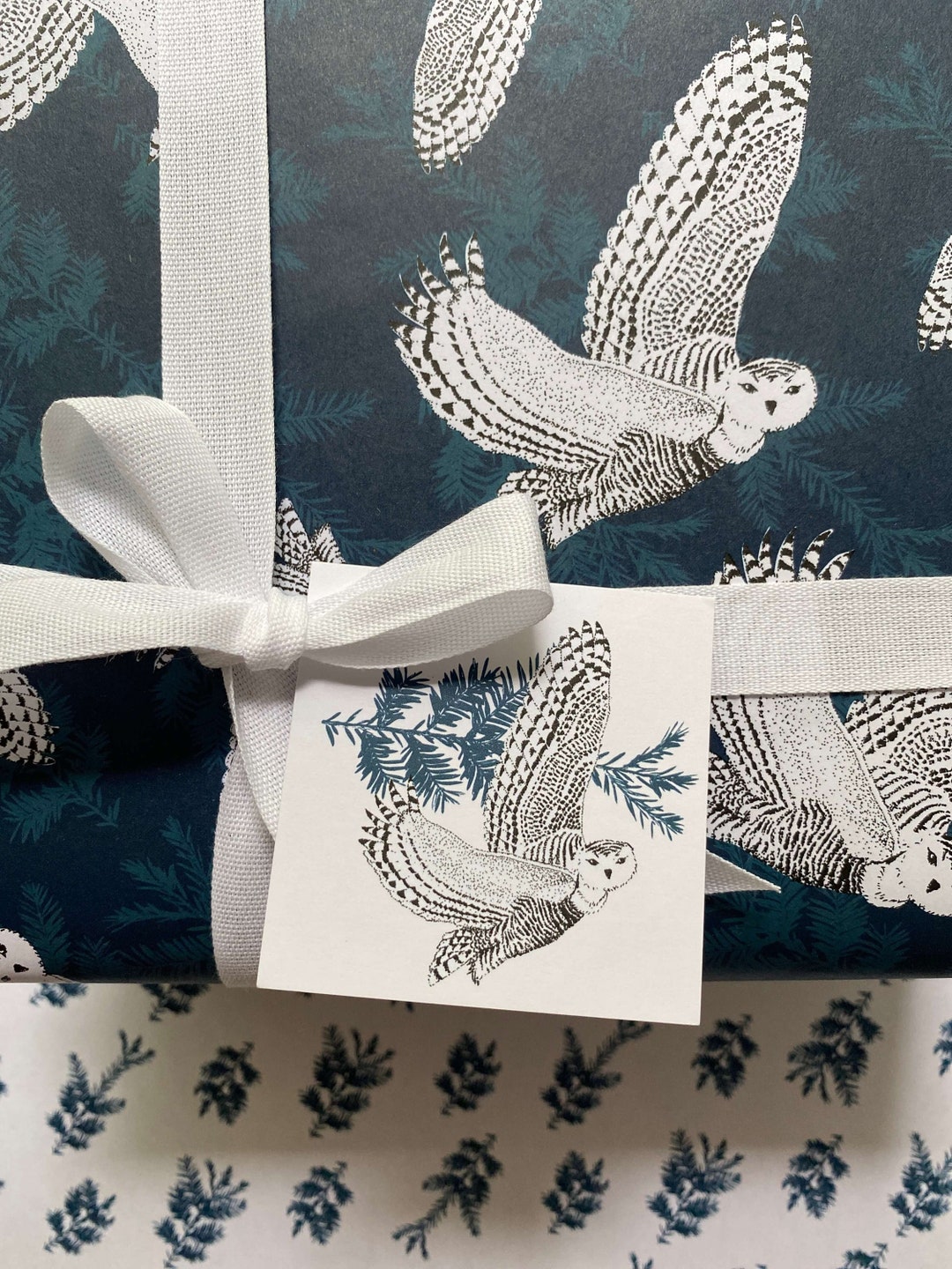 Snowy Owl Gift Tags, 5 Gift Tags With String, Winter Holiday Wrapping ...
