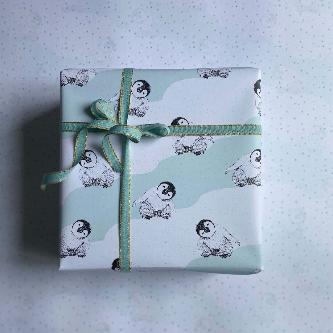 Baby Penguin Wrapping Paper Sheets, Double-sided Gift Wrap, 29x20in ...