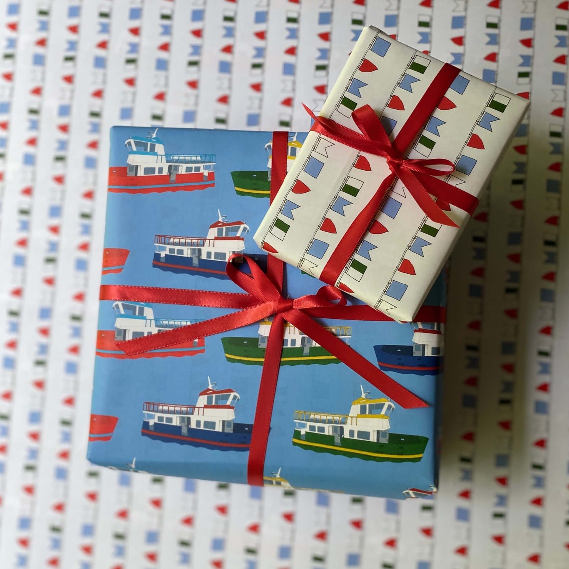 Ferry Boat Wrapping Paper Sheets Double-sided Gift Wrap - Etsy