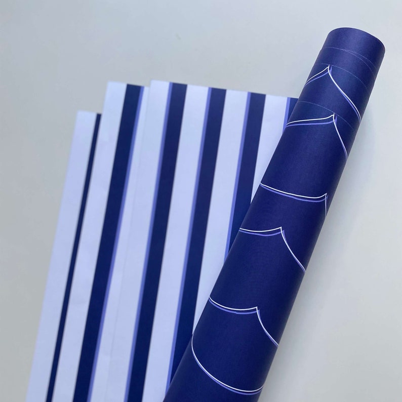 Wave Wrapping Paper Sheets Double-sided Gift Wrap Three - Etsy