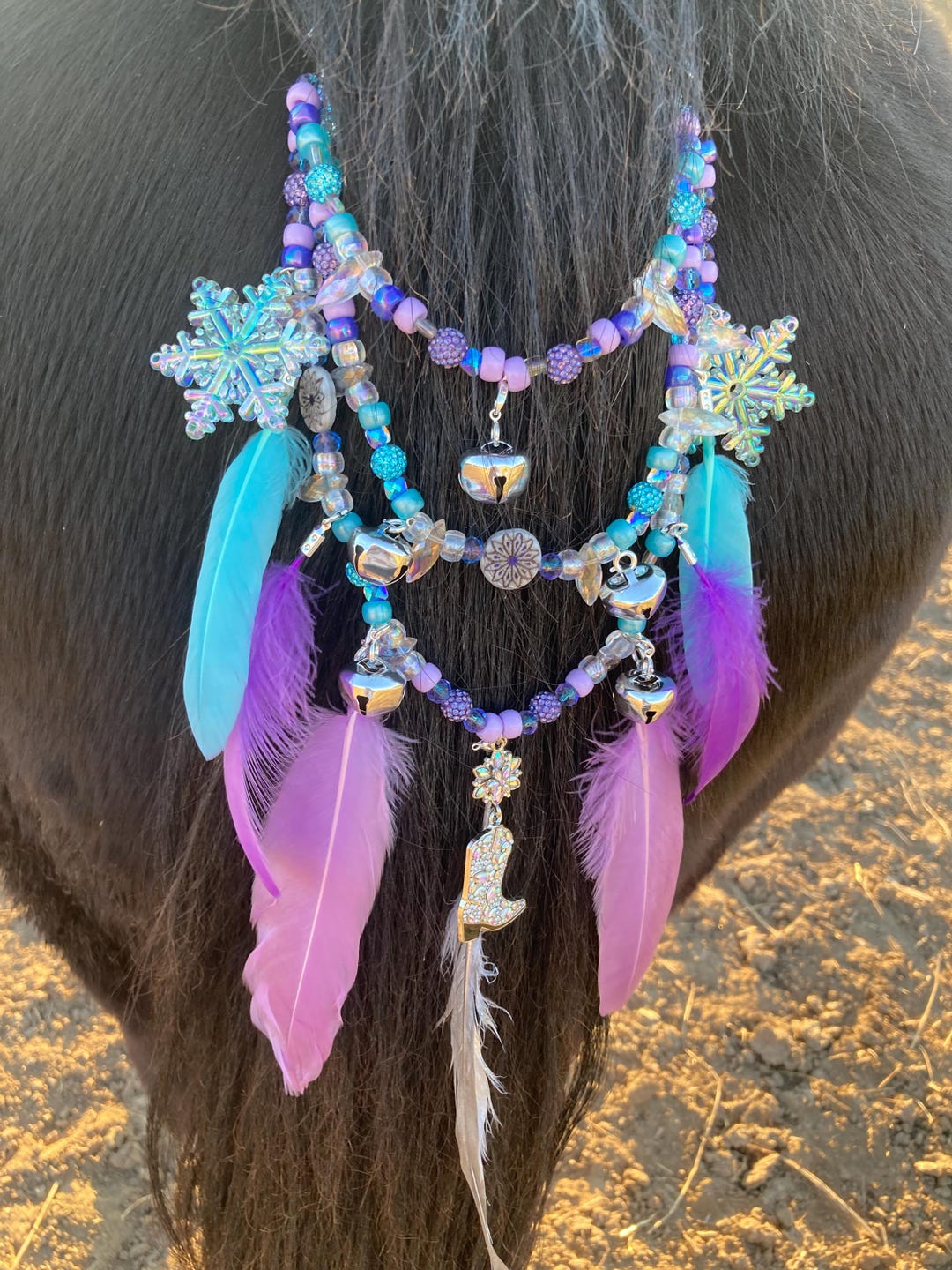 Frozen Horse Mane Drapery and Tail Clip Set: Winter Show Accessory - Etsy