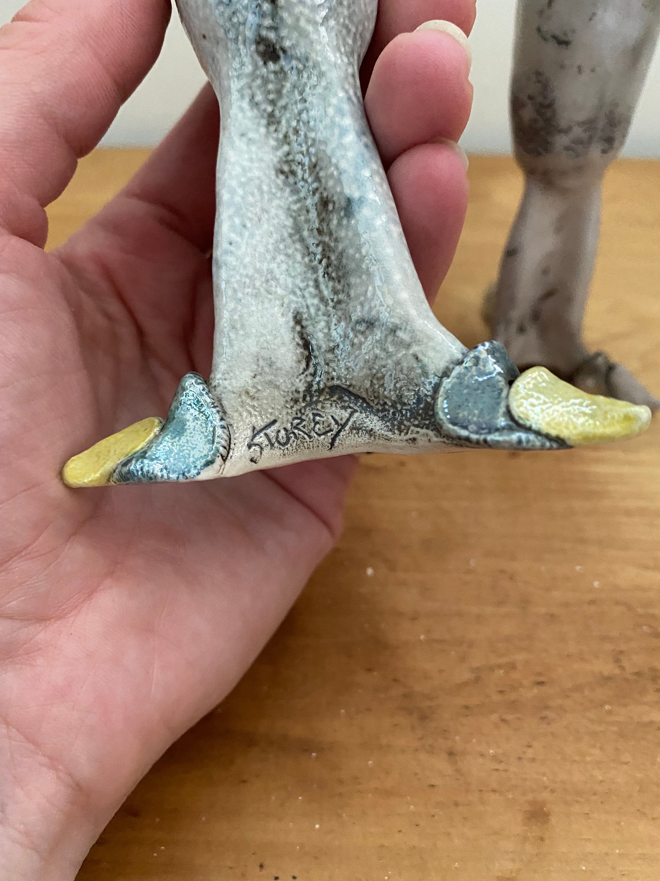 Tim Storey Canadian Pottery, 3 Pieces Signed, Chicken or Dragon Feet ...