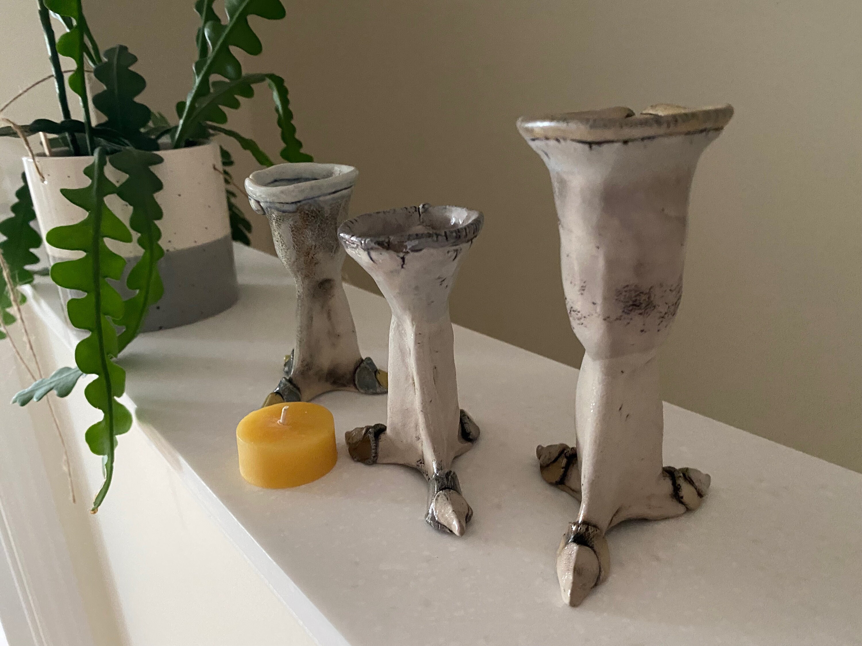 Tim Storey Canadian Pottery, 3 Pieces Signed, Chicken or Dragon Feet ...