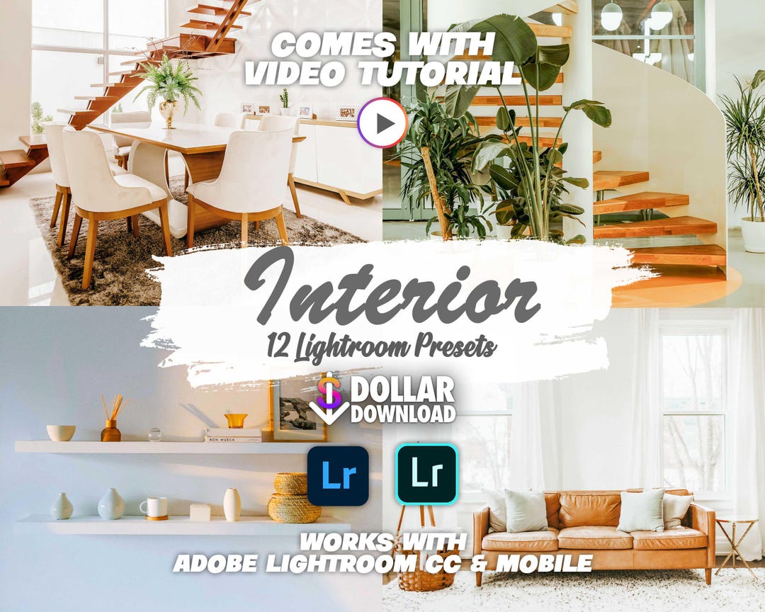 Interior Lightroom Preset Pack – Bright & Clean Interior Photography ...