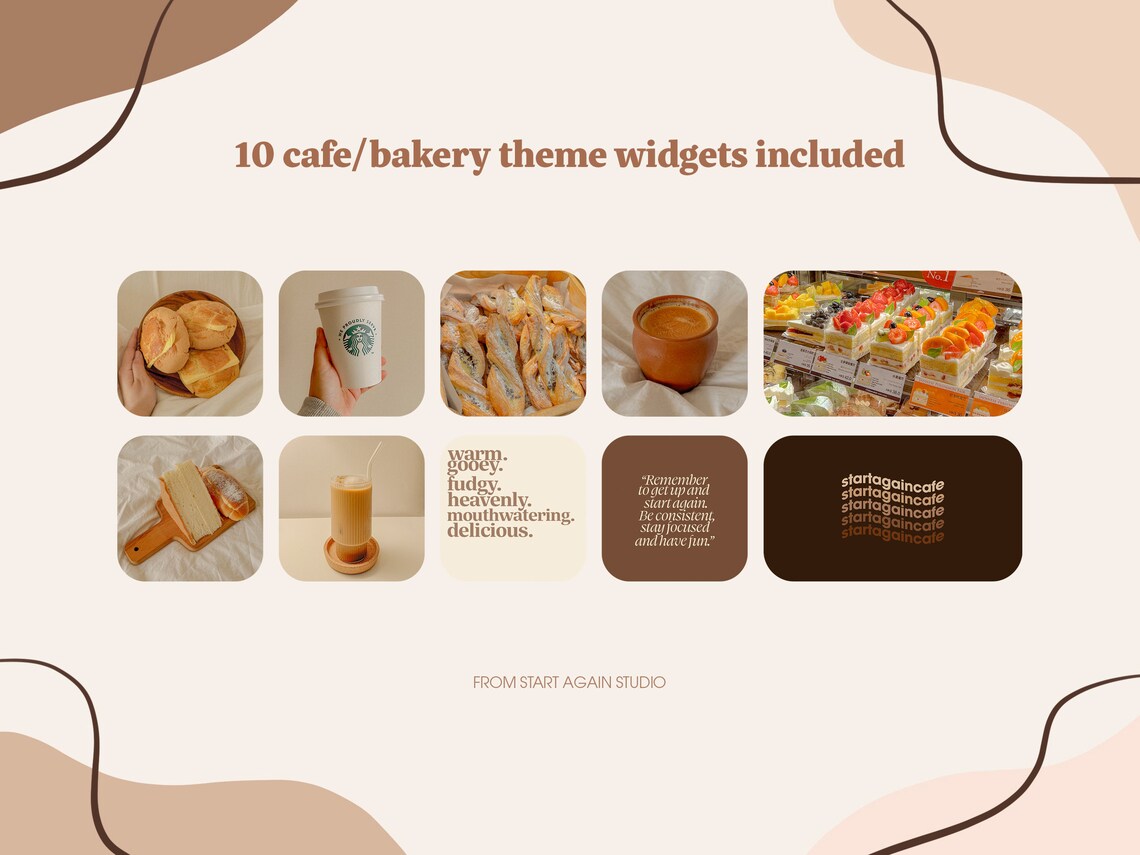 Cafe Bakery Neutral Aesthetic Minimal Wallpaper Icons Pack - Etsy