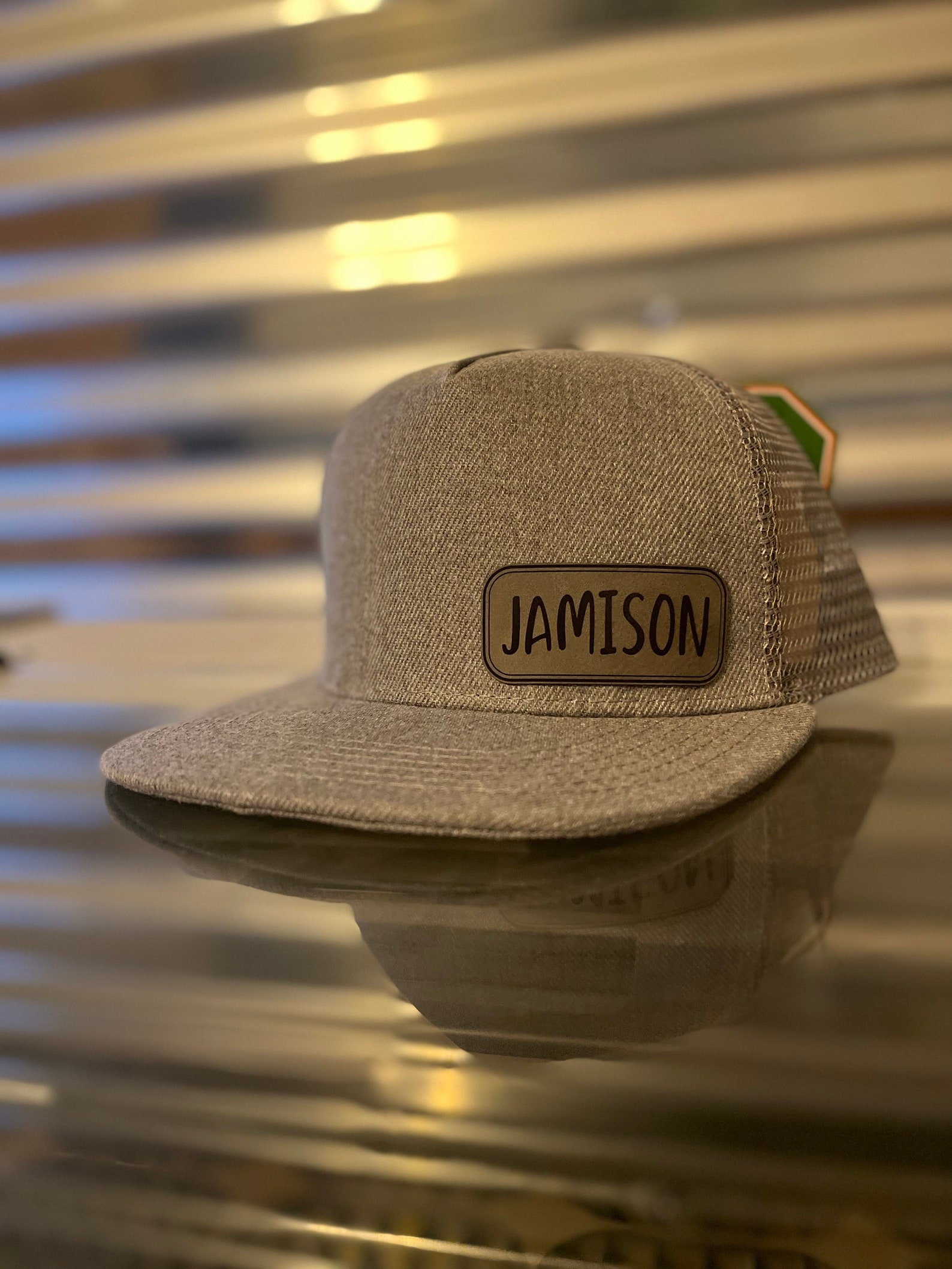 Infant/toddler Leather Patch Name Hats - Etsy