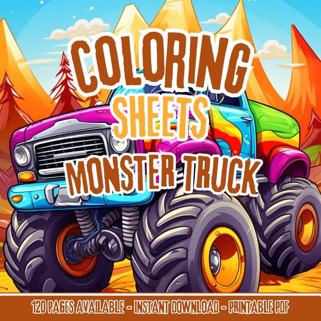 Monster Truck Coloring Pages for Kids | Printable Monster Truck ...