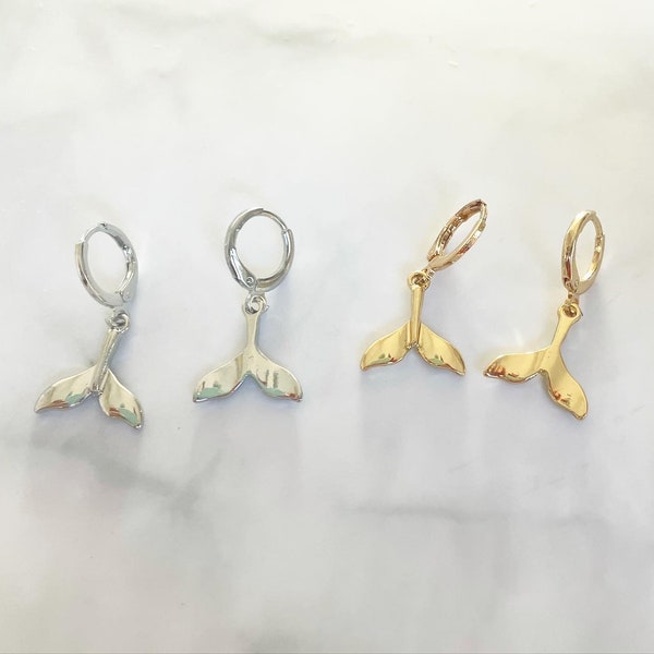 Mermaid Tail Hoop Earrings - Etsy