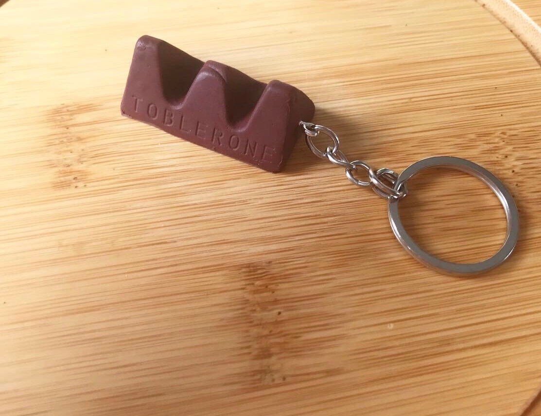 Chocolate Triangle Keyring - Etsy UK