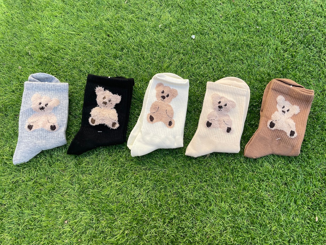 Teddy Bear Socks - Etsy