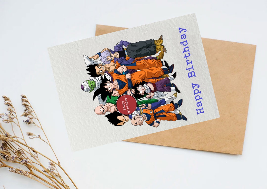 Dragon Ball Z Birthday Card – Anime-inspired Greeting With Goku ...