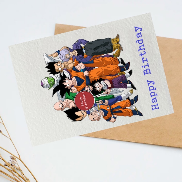 Dragon Ball Birthday Card - Etsy UK