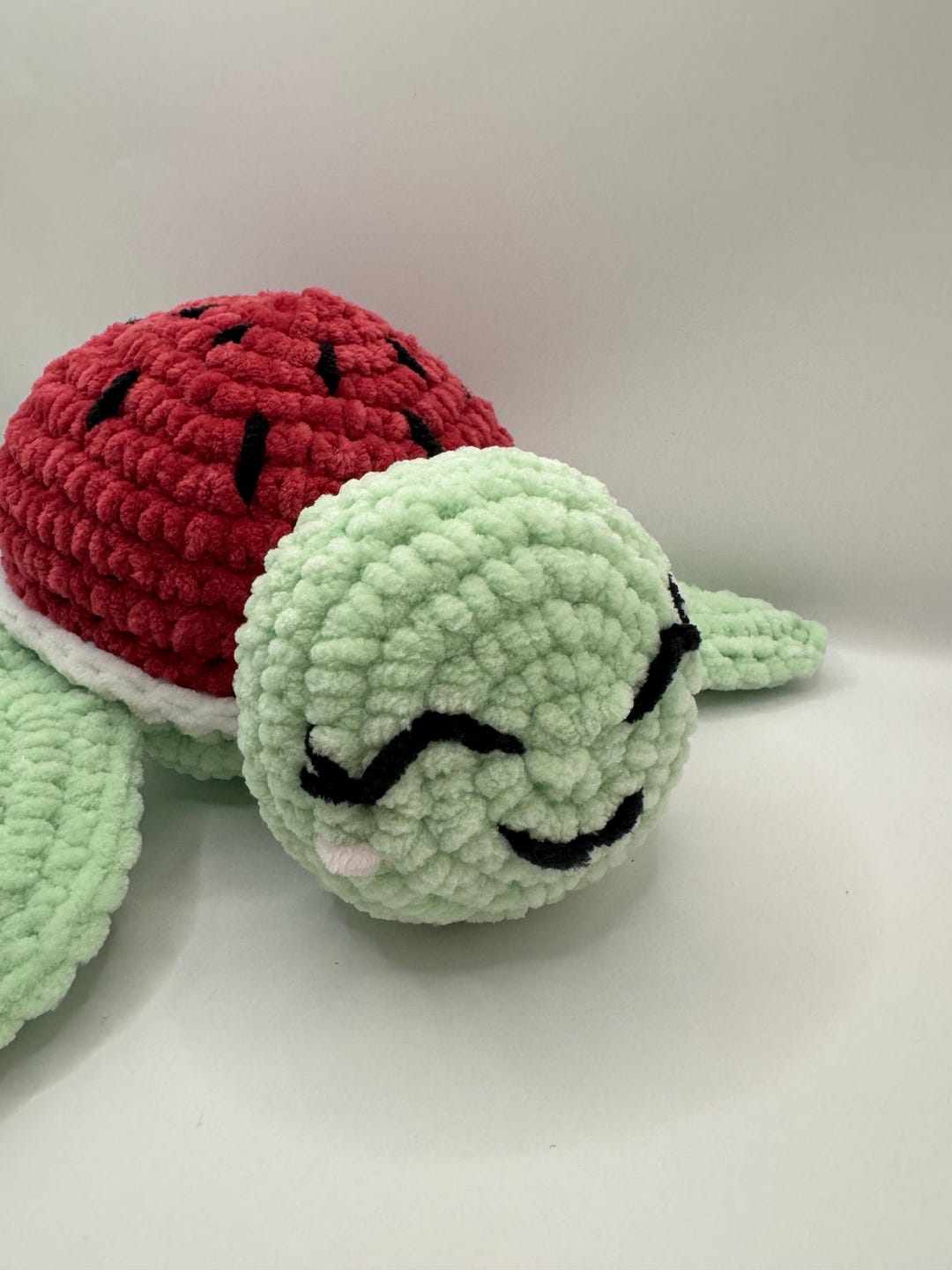 Handmade Crochet Watermelon Turtle Plush, Palestine Charity Support - Etsy