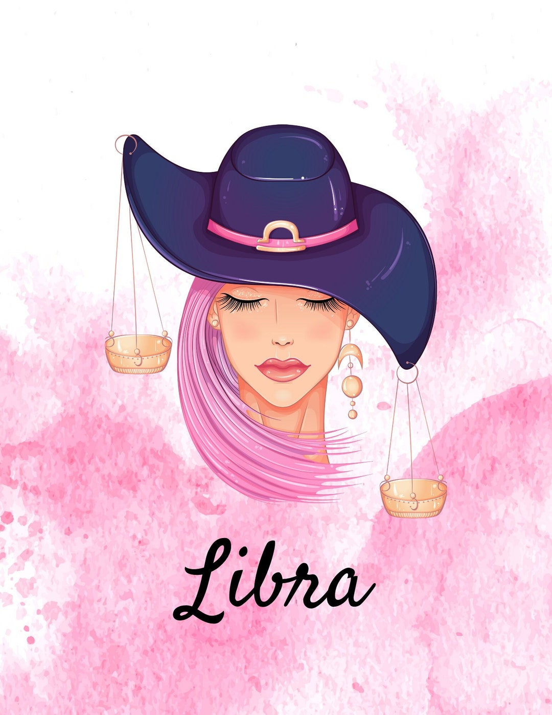 Libra Feminine Notebook Printable - Etsy