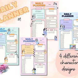 Bluey & Friends Children's Fun Daily Weekly Monthly Character Planner ...