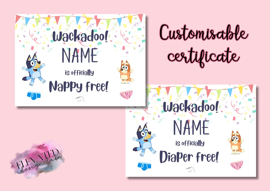 Bluey and Friends Toilet Training Achievement Chart With - Etsy UK