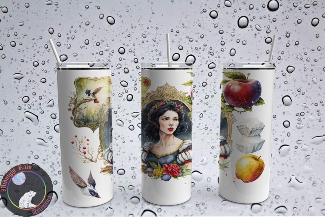Snow White Tumbler on White. Cartoon, Dark, Fairy Tale, Grimms Brothers ...