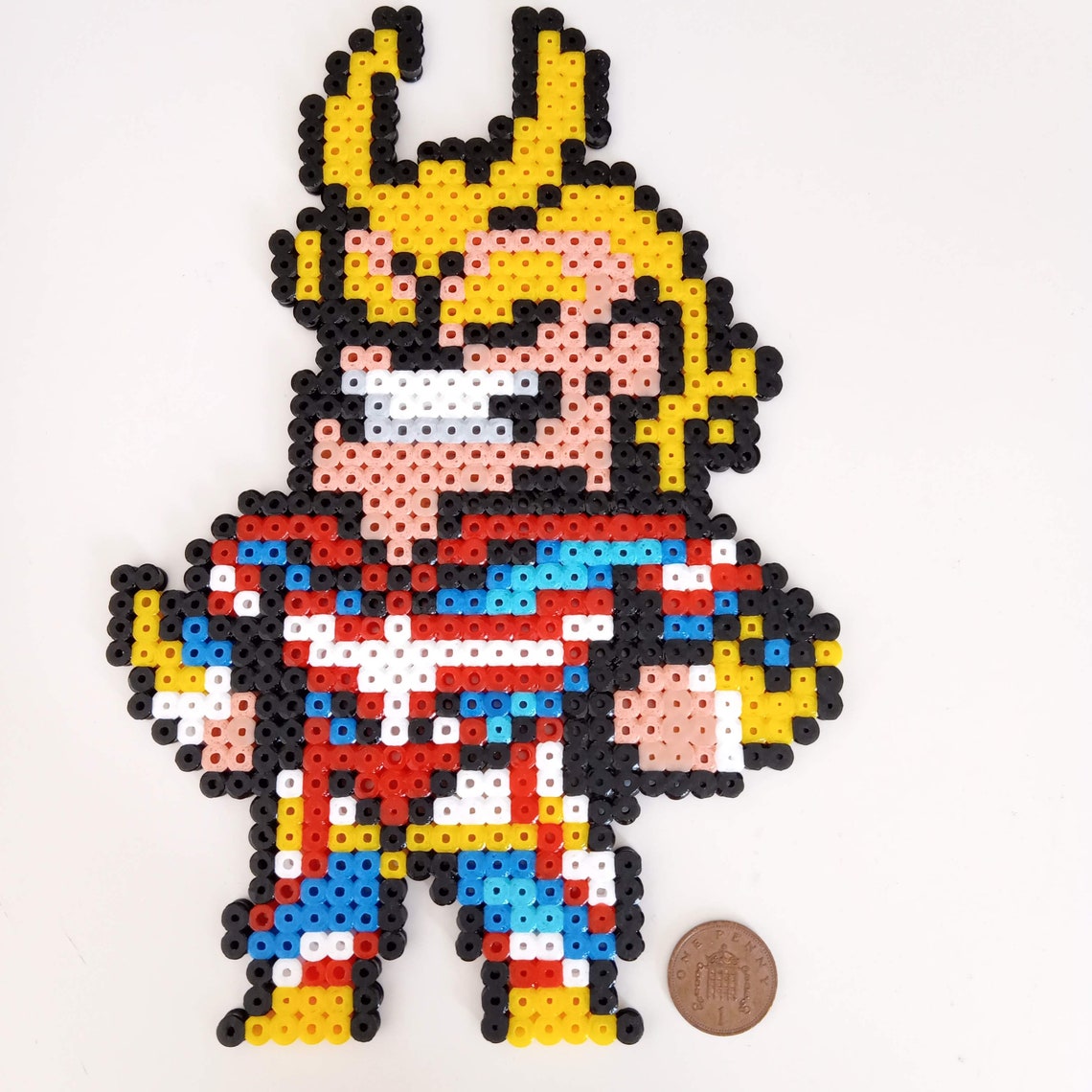 All Might Perler Bead Pixel Art Sprite. My Hero Academia 2D | Etsy