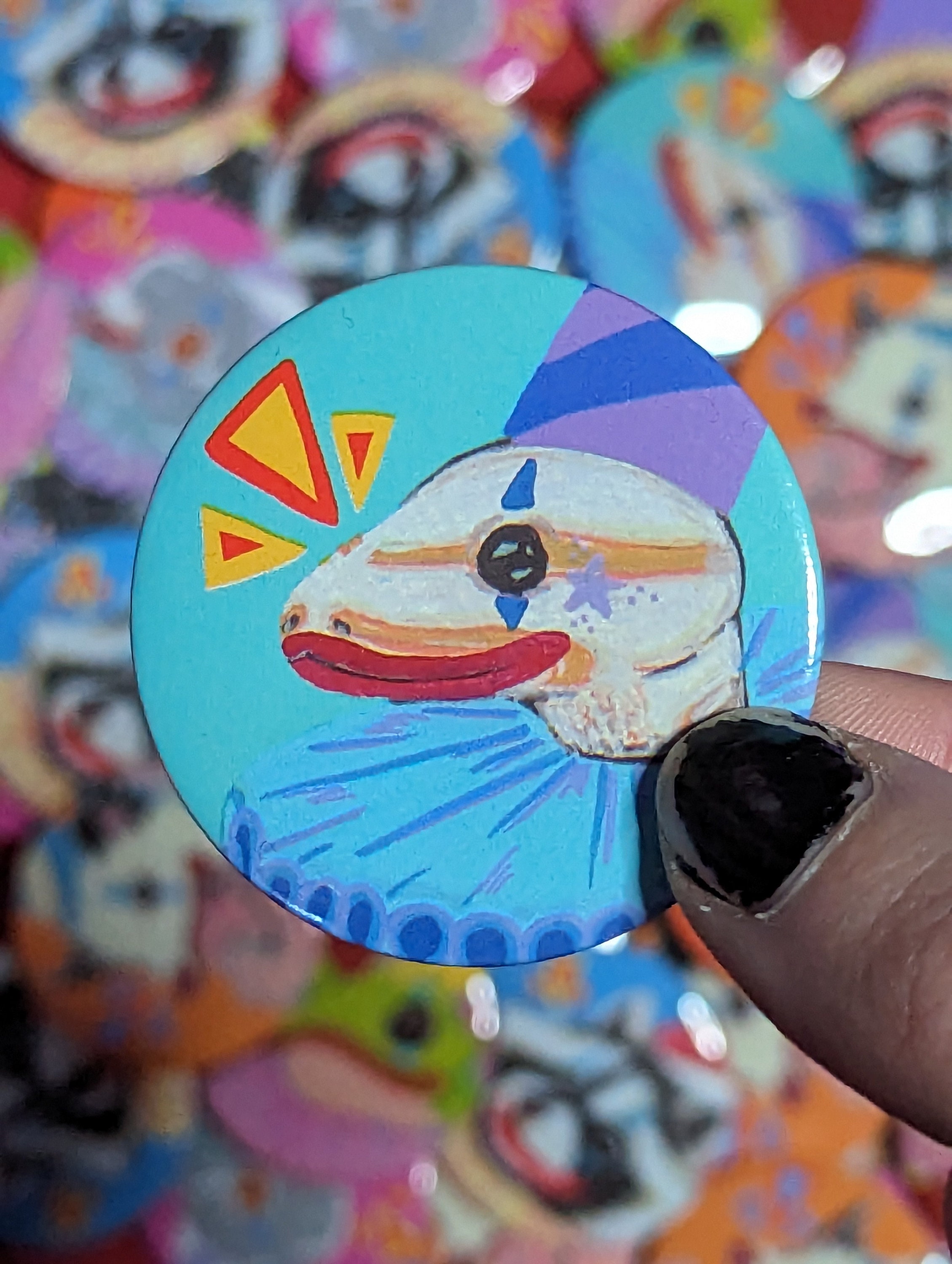 Clown Critter Button Pins - Etsy