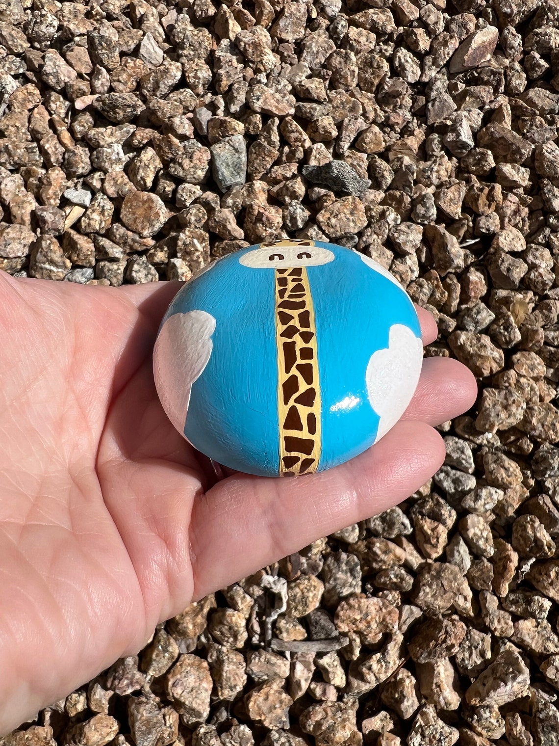Giraffe Painted Rock Garden Gift Giraffe Lover Friend - Etsy