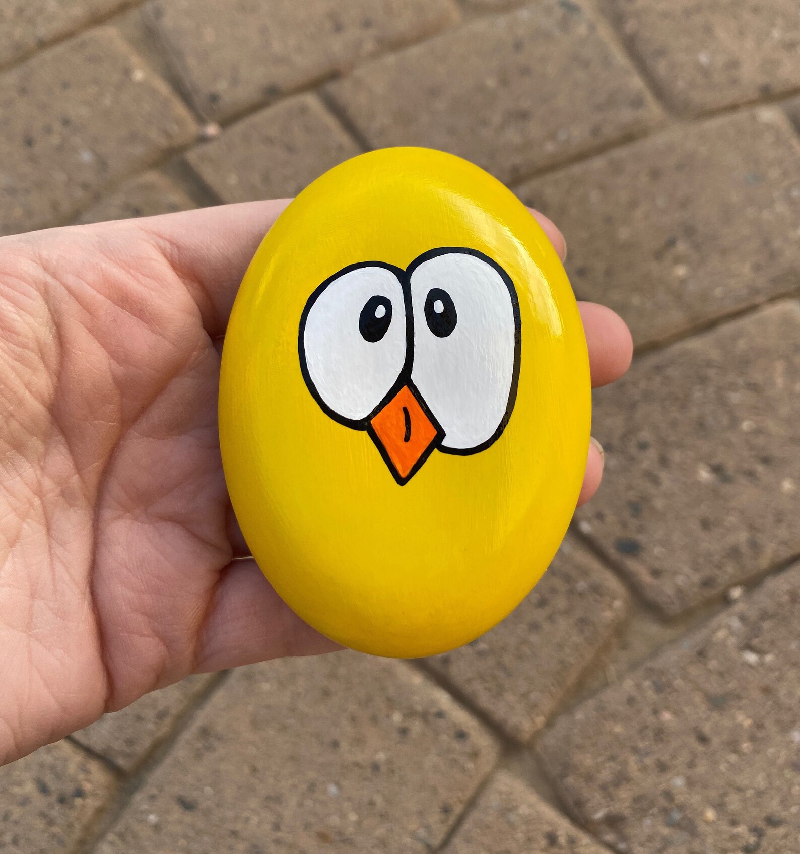 Chick Bird Painted Rock Baby Bird Chick Cute Gift Garden - Etsy