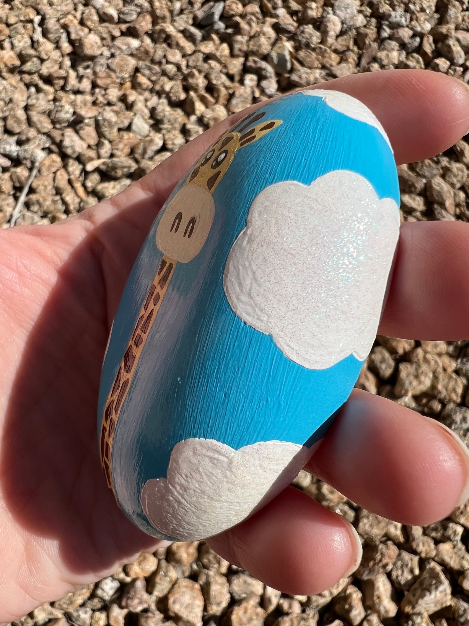 Giraffe Painted Rock Garden Gift Giraffe Lover Friend - Etsy