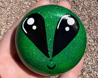 Painted Alien Rock - Etsy