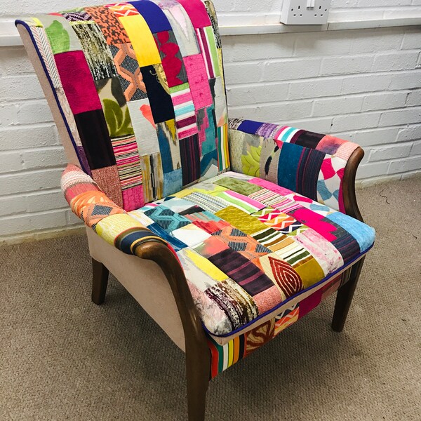 Patchwork Chair - Etsy UK