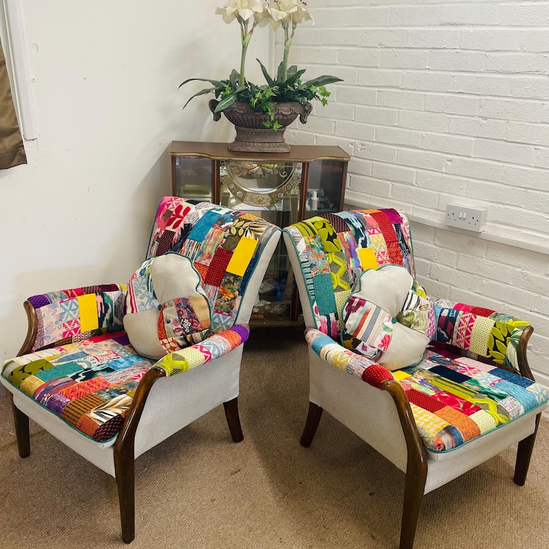 Patchwork Chair - Etsy UK