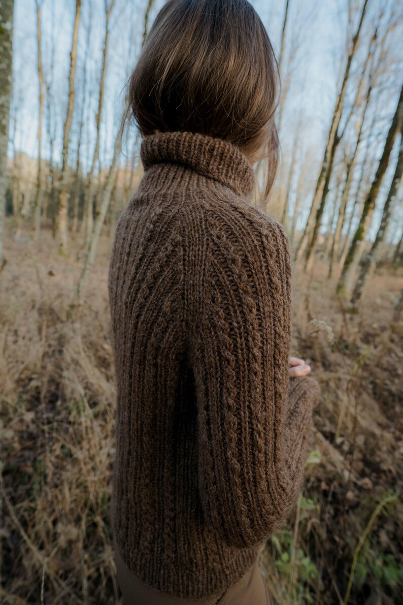 Oakwood Raglan Sweater Knitting Pattern: Bottom-up Cable Design (PDF ...