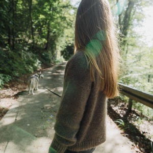 MOSS HAVEN Knitting Pattern | Modified Drop Shoulder, Top-down Sweater ...